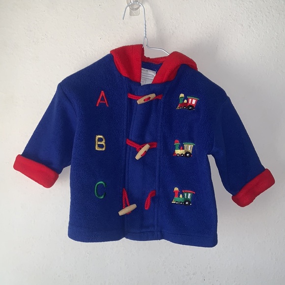 All Mine | Jackets & Coats | Vintage All Mine Boys Abc Train Hooded ...
